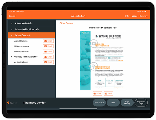 Trade Show Software For Order Taking | Perenso